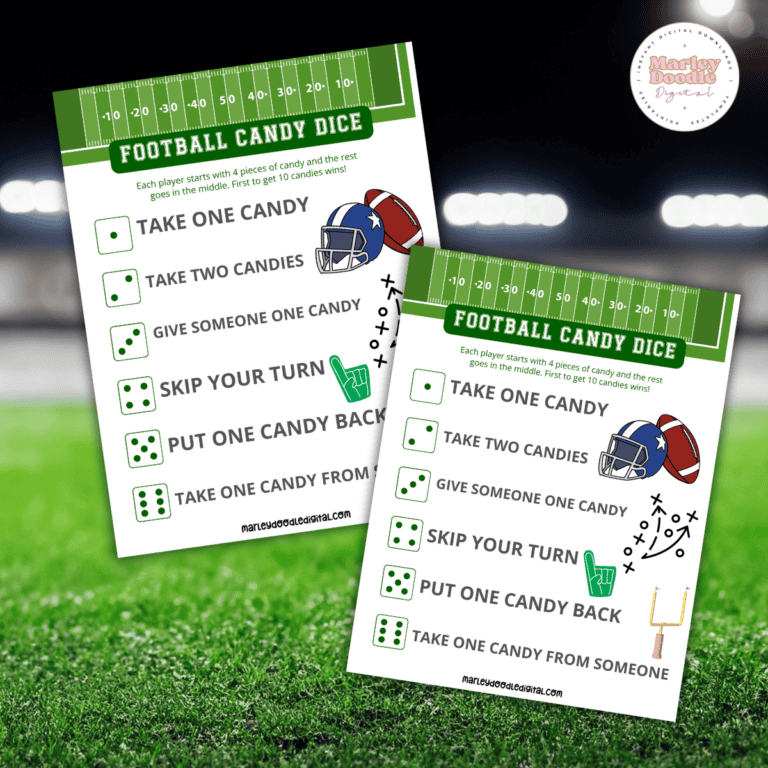 Super Bowl Party Game Bundle (Free Printables) - Marley Doodle Digital