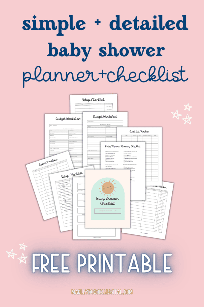 How to Plan the Perfect Baby Shower (Free Printable Checklist & Planner ...