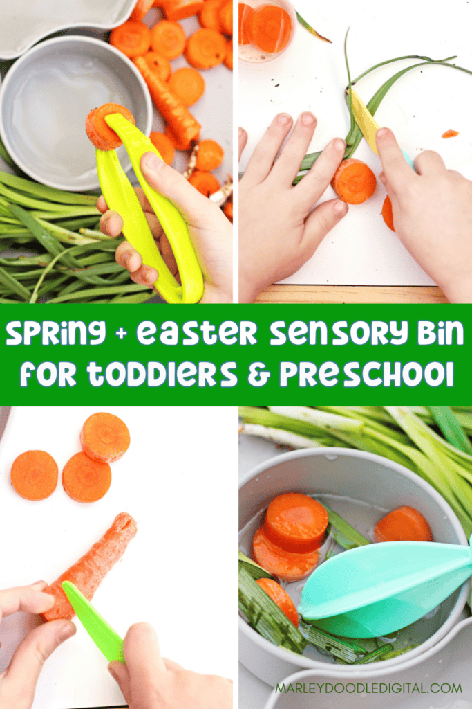 Natural Bunny Bait Sensory Bin (Easy Spring Idea!) - Marley Doodle Digital
