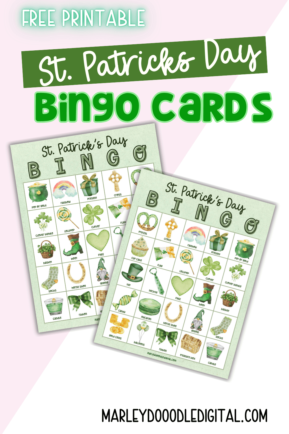St. Patrick's Day Bingo (Includes 25 Unique Cards!) - Marley Doodle Digital