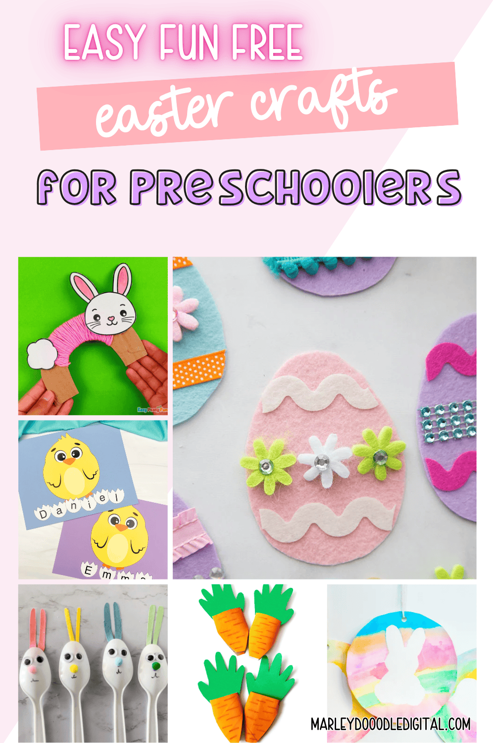 27+ Easy and Fun Easter Crafts for Preschool - Marley Doodle Digital