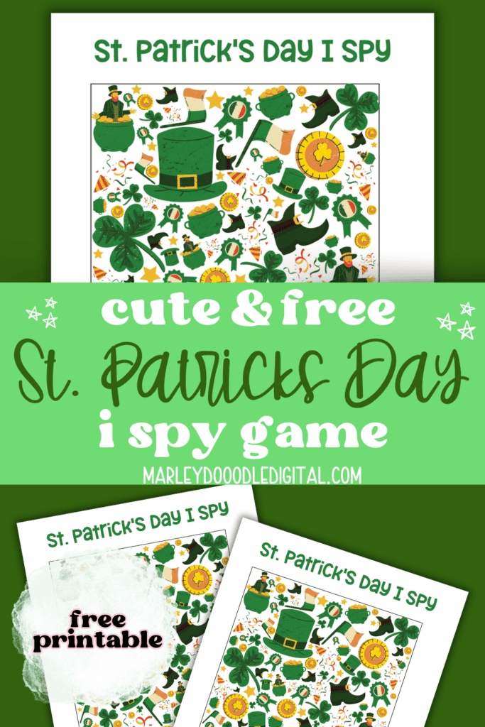 Fun & Easy St. Patrick's Day I Spy Game - Marley Doodle Digital