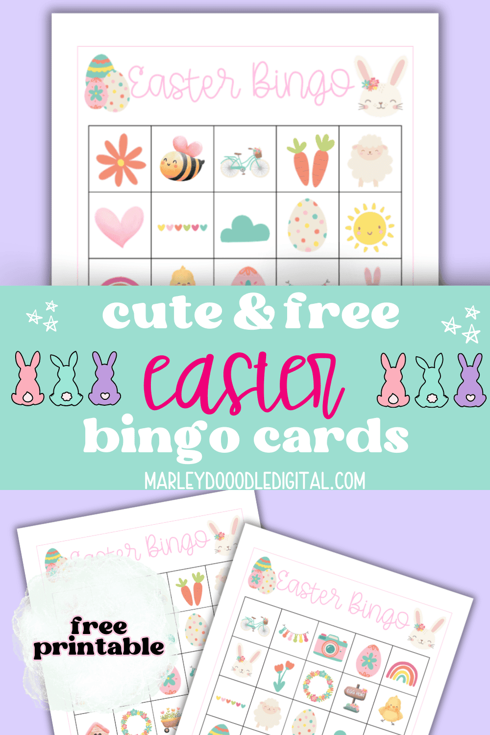 Easter Bingo (Includes 30 Unique Cards!) - Marley Doodle Digital