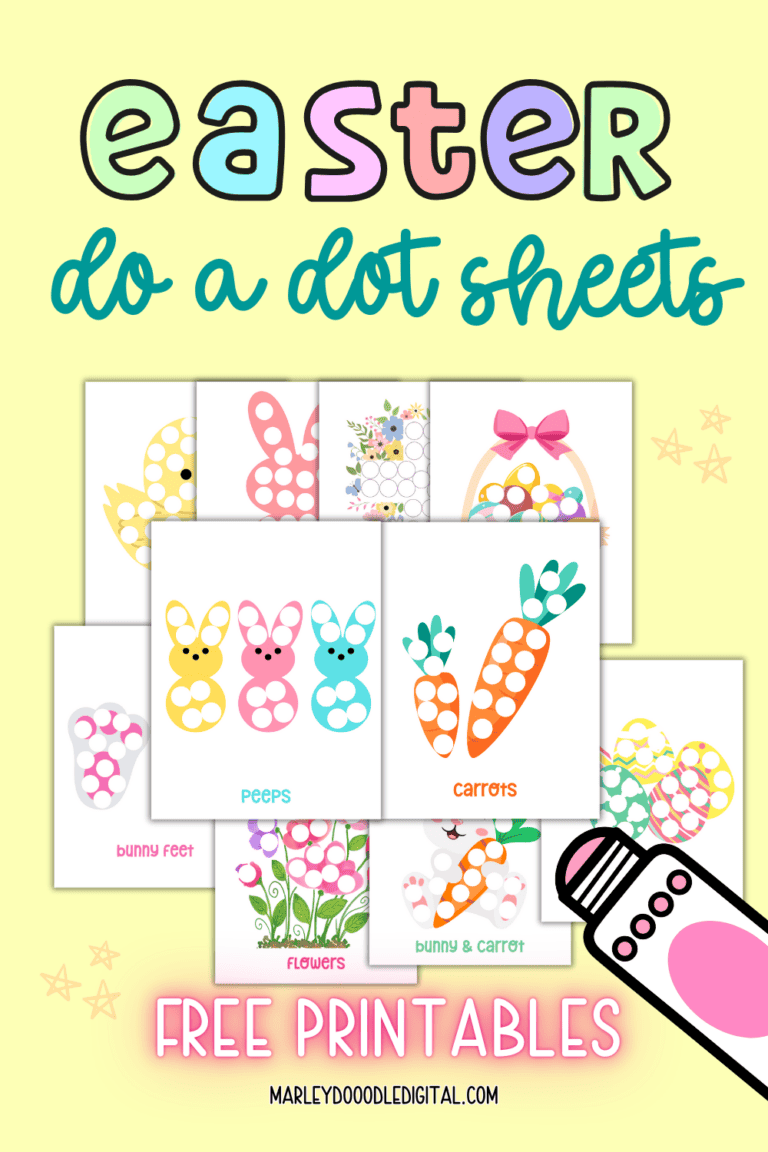 10 Cute & Fun Easter Do-A-Dot Printables - Marley Doodle Digital