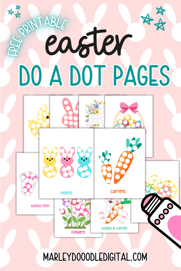 10 Cute & Fun Easter Do-A-Dot Printables - Marley Doodle Digital
