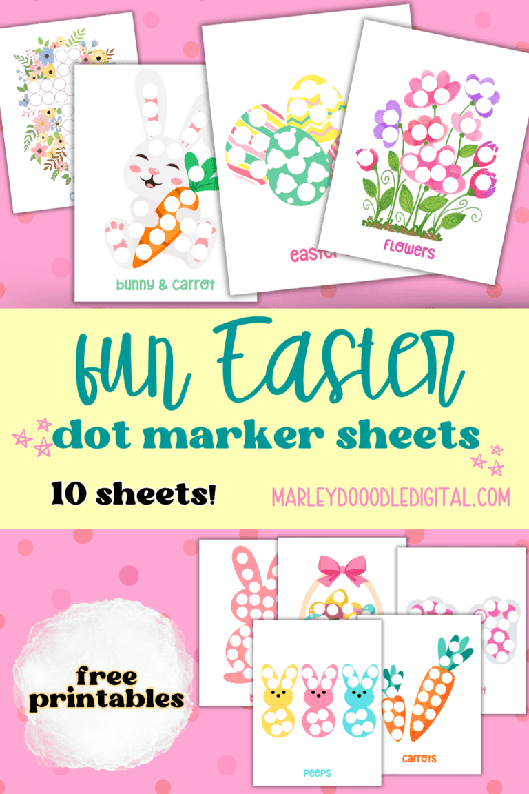 10 Cute & Fun Easter Do-A-Dot Printables - Marley Doodle Digital