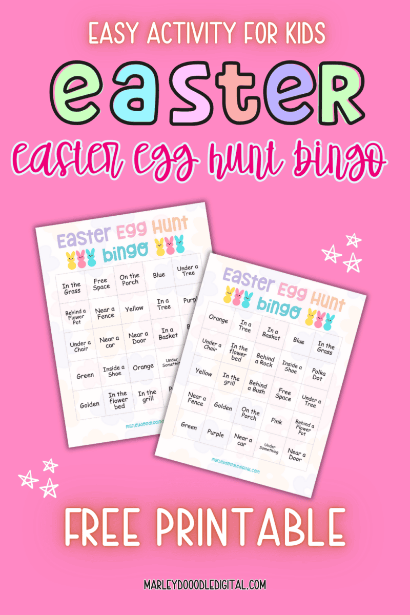 Easter Egg Hunt Bingo Cards (10 Free Printables Included!) - Marley ...