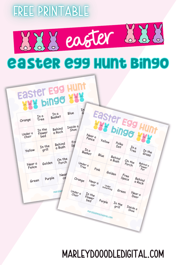 Easter Egg Hunt Bingo Cards (10 Free Printables Included!) - Marley ...