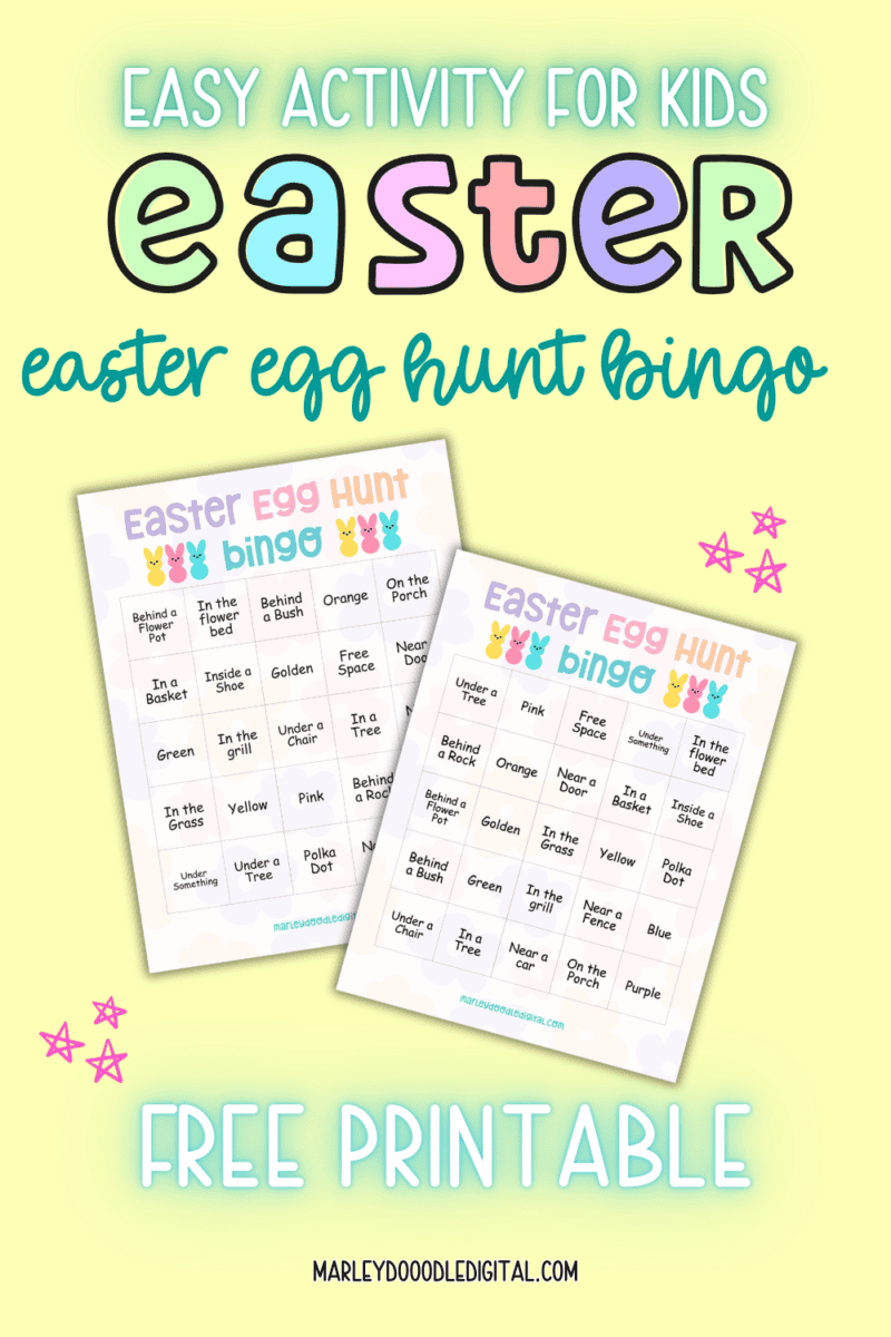 Easter Egg Hunt Bingo Cards (10 Free Printables Included!) - Marley ...