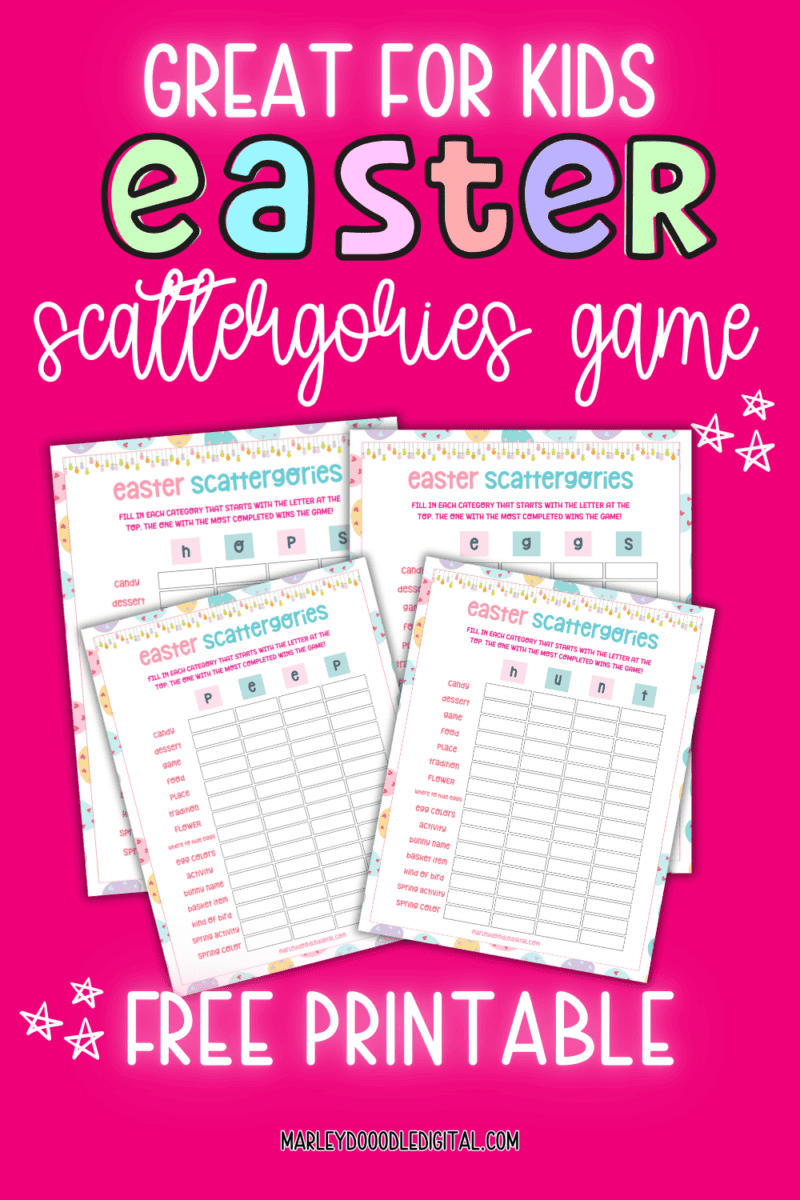 4 Fun & Free Easter Scattergories Games - Marley Doodle Digital