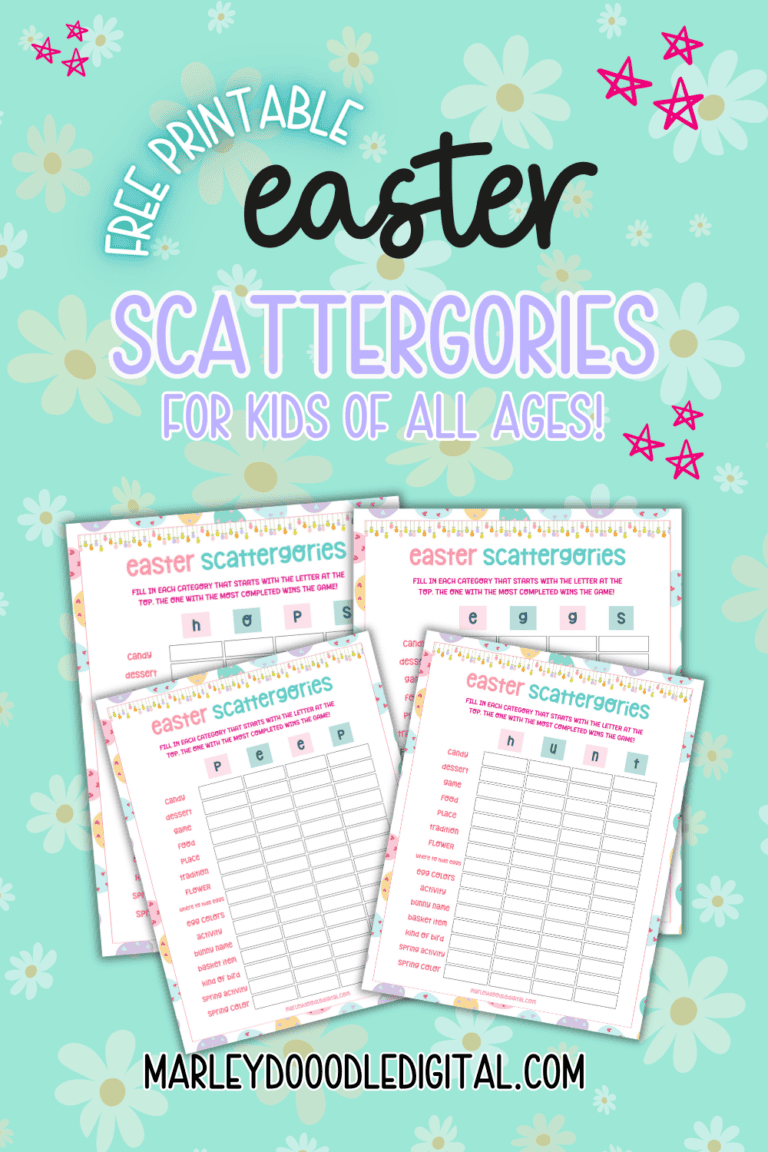 4 Fun & Free Easter Scattergories Games - Marley Doodle Digital