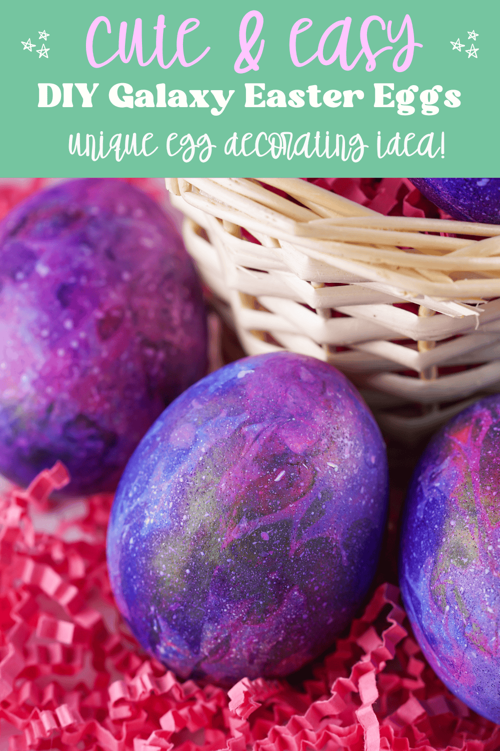 Out of This World Galaxy Easter Eggs - Marley Doodle Digital