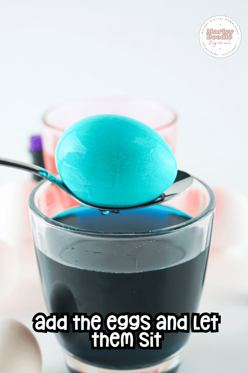 Vibrant Easter Eggs Dyed with Food Coloring - Marley Doodle Digital