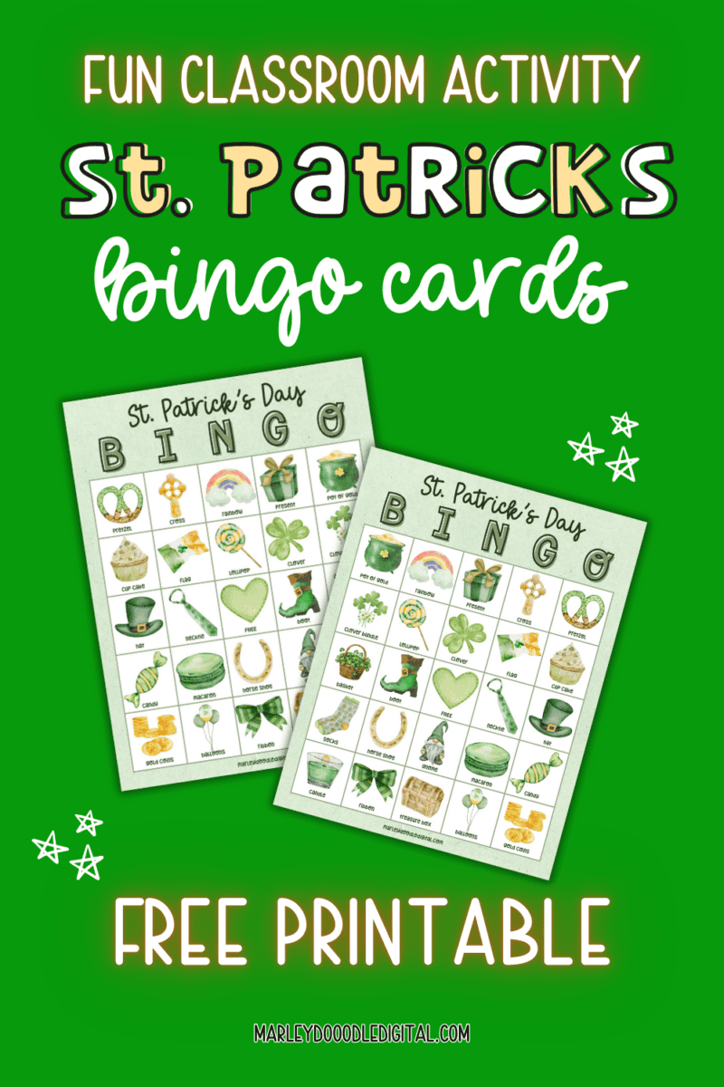 St. Patrick's Day Bingo (Includes 25 Unique Cards!) - Marley Doodle Digital