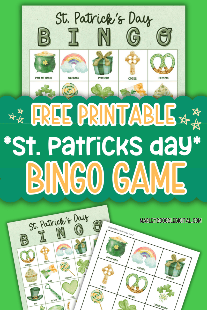 St. Patrick's Day Bingo (Includes 25 Unique Cards!) - Marley Doodle Digital