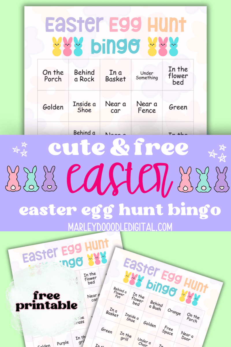 Easter Egg Hunt Bingo Cards (10 Free Printables Included!) - Marley ...