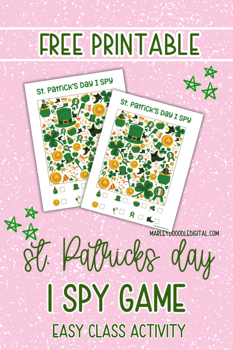 Fun & Easy St. Patrick's Day I Spy Game - Marley Doodle Digital
