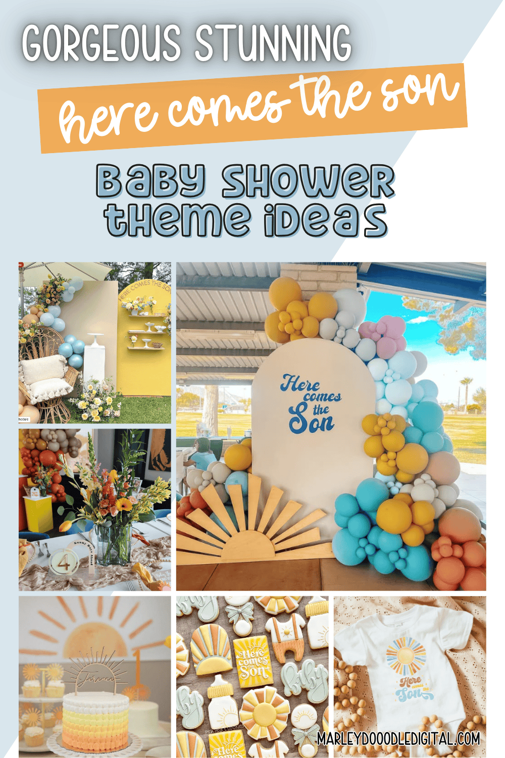 41+ Amazing Here Comes The Son Baby Shower Ideas - Marley Doodle Digital