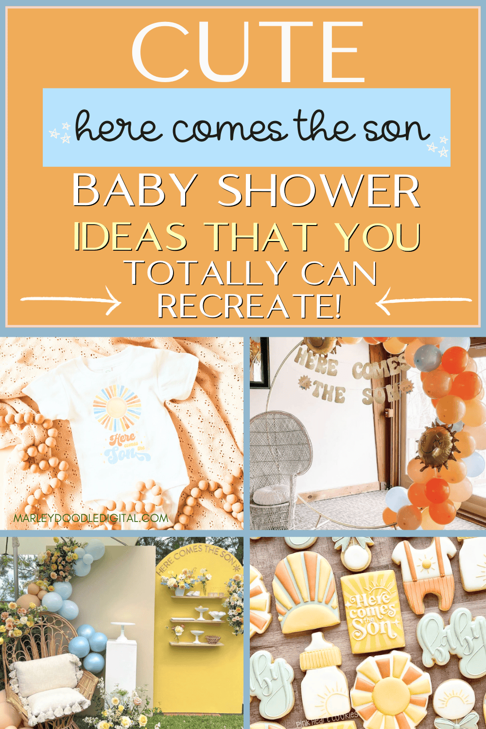 41+ Amazing Here Comes The Son Baby Shower Ideas - Marley Doodle Digital