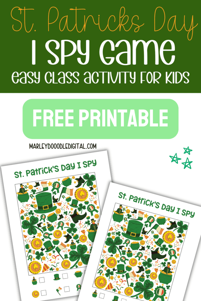 Fun & Easy St. Patrick's Day I Spy Game - Marley Doodle Digital