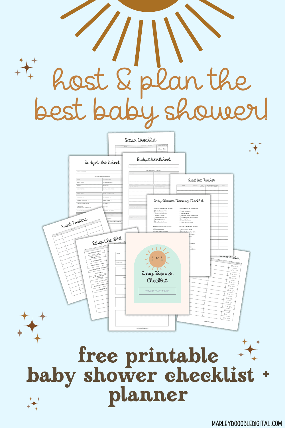 How to Plan the Perfect Baby Shower (Free Printable Checklist & Planner ...