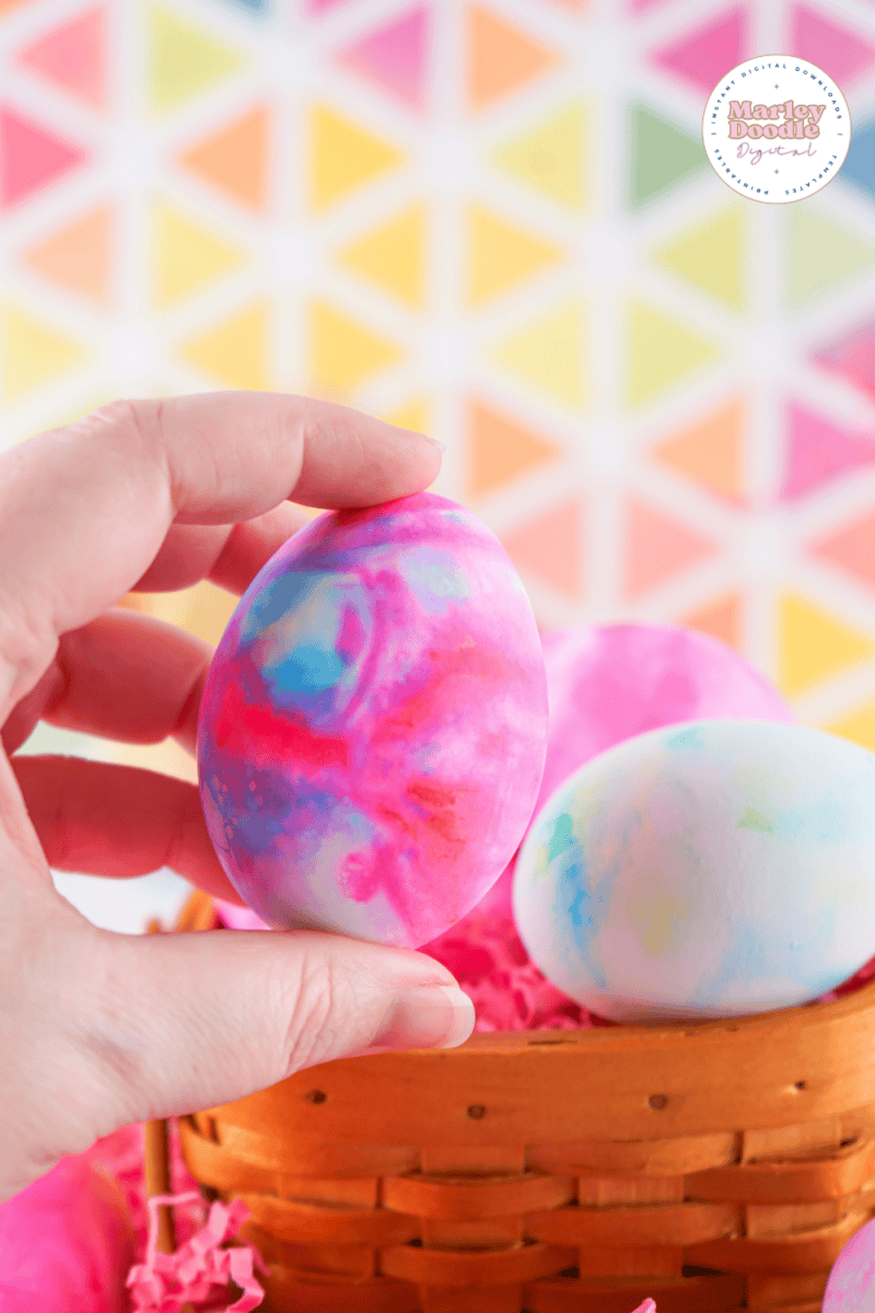 DIY Shaving Cream Easter Eggs - Marley Doodle Digital