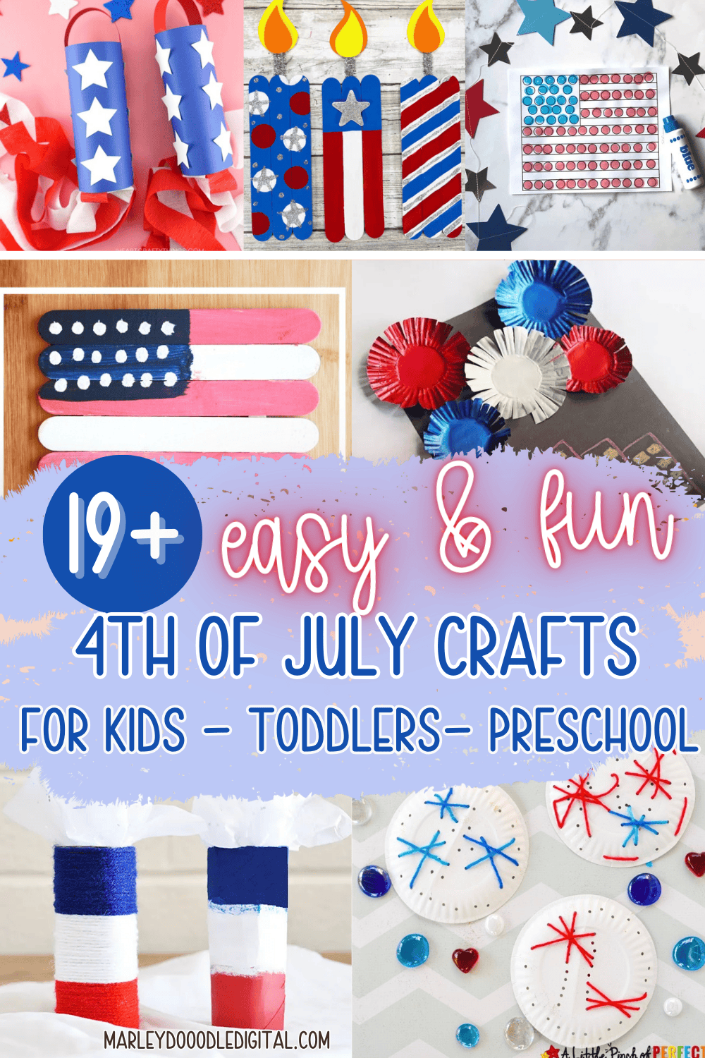 21+ Easy DIY 4th of July Crafts for Kids - Marley Doodle Digital