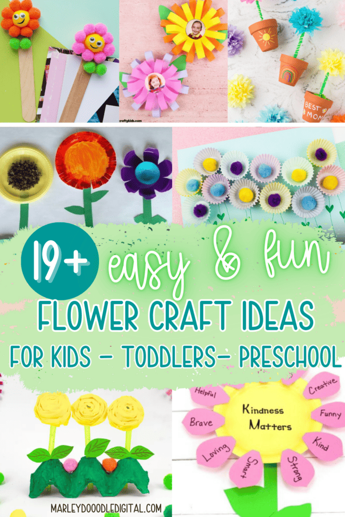 19+ Simple DIY Flower Crafts for Kids - Marley Doodle Digital