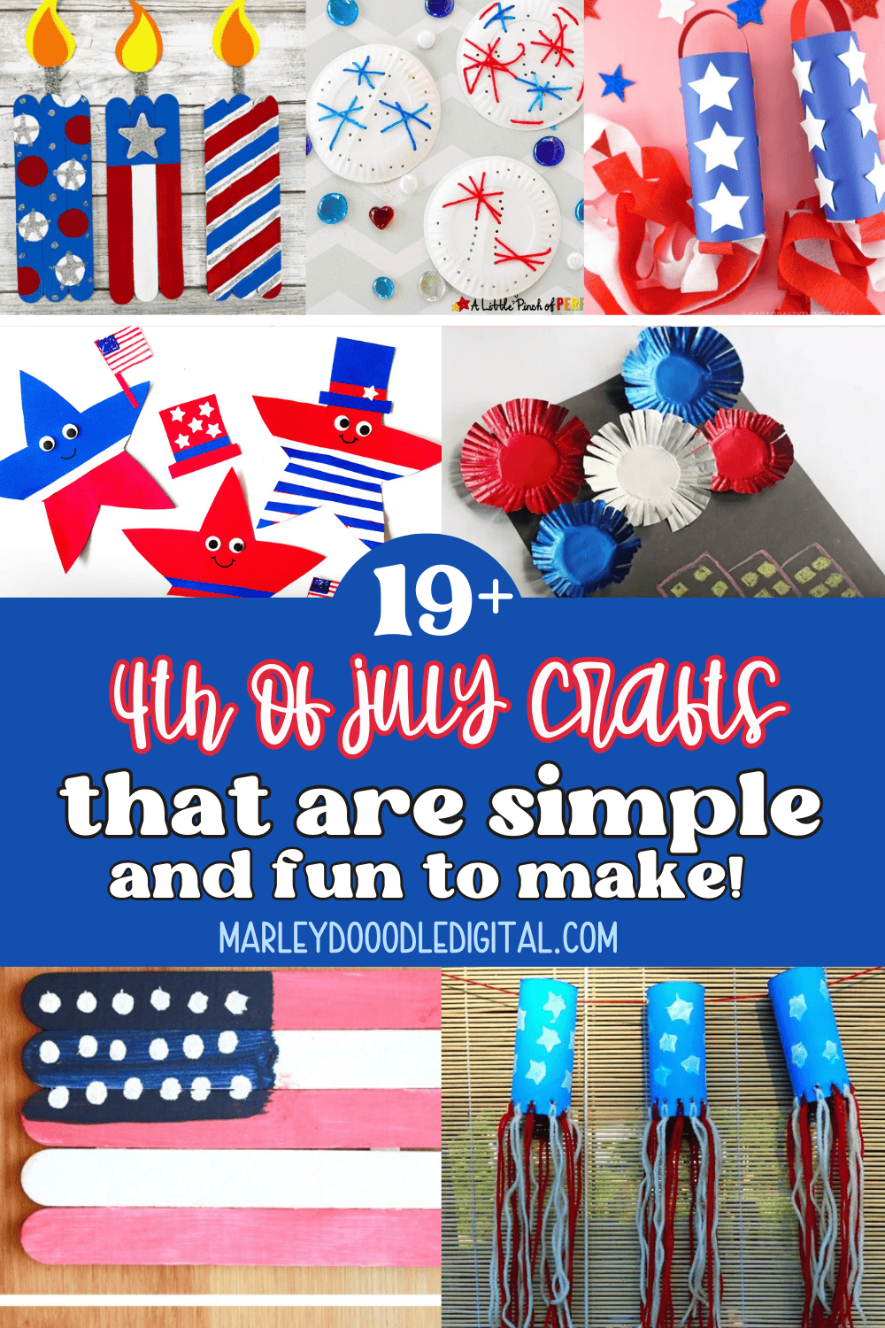 21+ Easy DIY 4th of July Crafts for Kids - Marley Doodle Digital