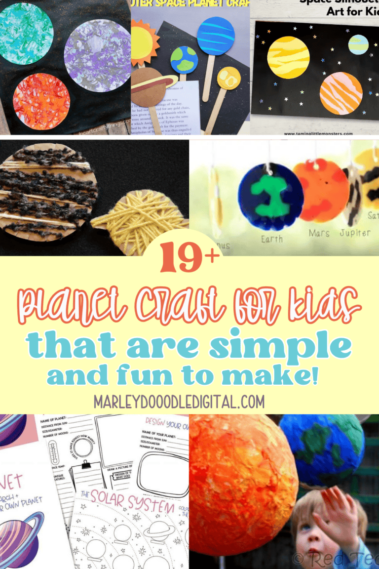 19+ Easy and Fun Planet Crafts for Kids - Marley Doodle Digital