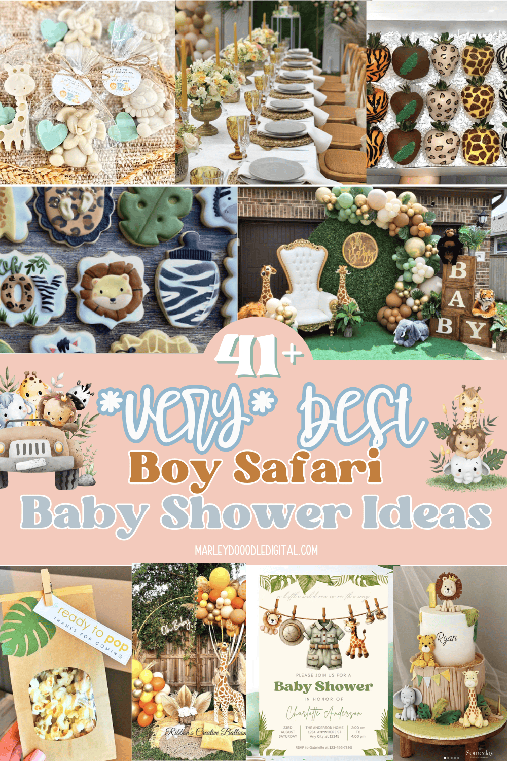 22+ Sweet Boy Safari Baby Shower Ideas (That Are Stunning!) - Marley ...