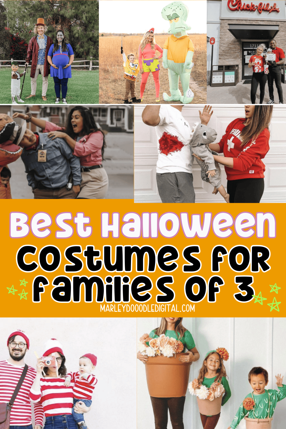 41+ Cute Family of 3 Matching Halloween Costumes - Marley Doodle Digital
