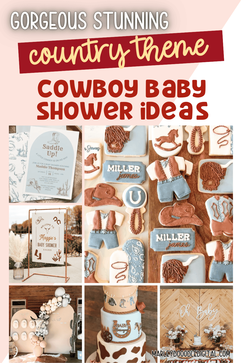 29+ Stunning Rustic Country Baby Shower Ideas - Marley Doodle Digital