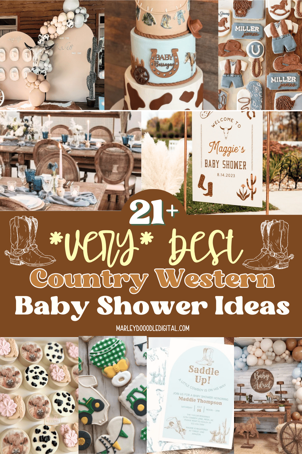 29+ Stunning Rustic Country Baby Shower Ideas - Marley Doodle Digital