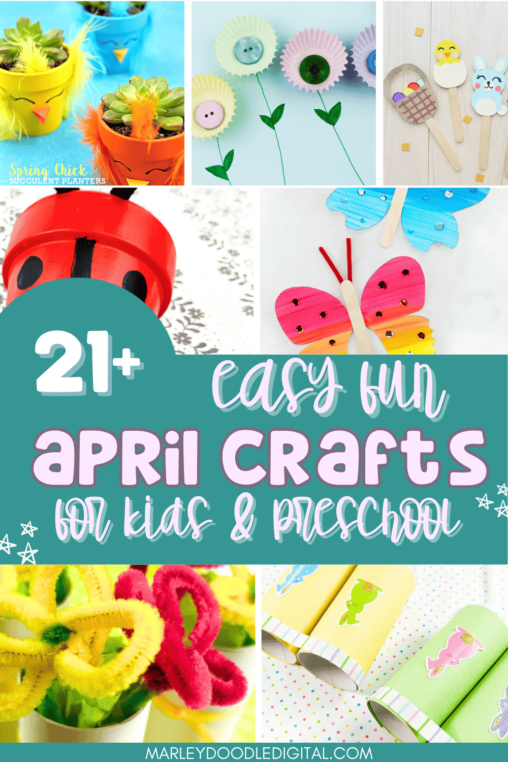 26 Fun and Festive April Crafts for Kids - Marley Doodle Digital
