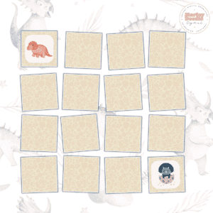 Free Printable Dinosaur Memory Matching Game - Marley Doodle Digital