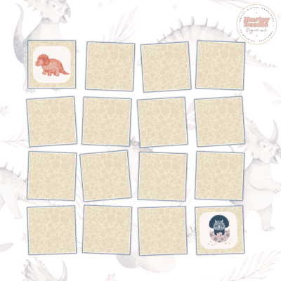 Free Printable Dinosaur Memory Matching Game - Marley Doodle Digital