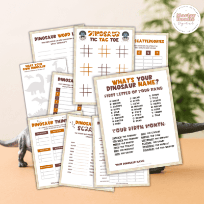 Dinosaur Party Game Bundle (12 Free Printables!) - Marley Doodle Digital