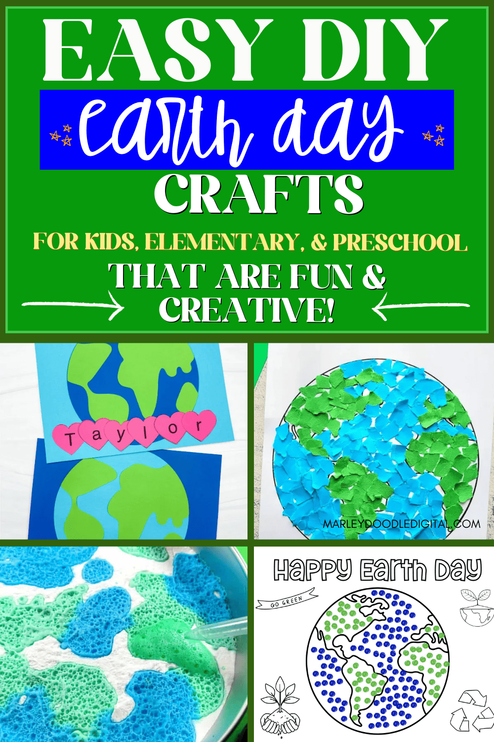 21 Easy DIY Earth Day Crafts and Activities - Marley Doodle Digital