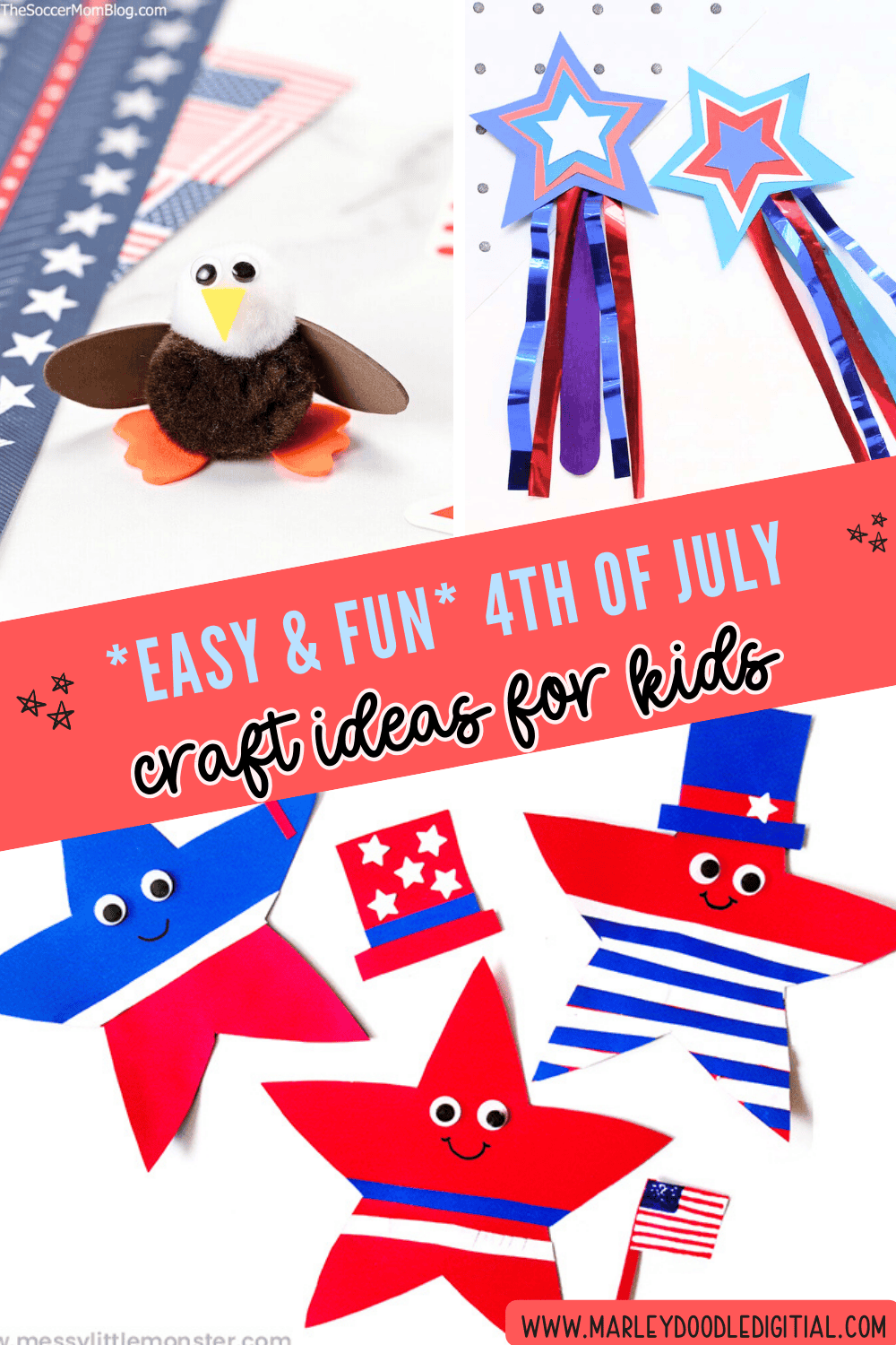 21+ Easy DIY 4th of July Crafts for Kids - Marley Doodle Digital