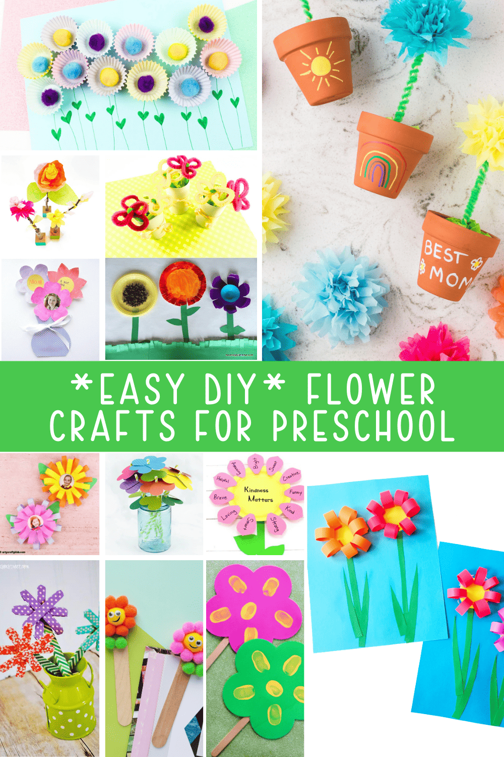 19+ *Easy* DIY Flower Crafts for Kids - Marley Doodle Digital