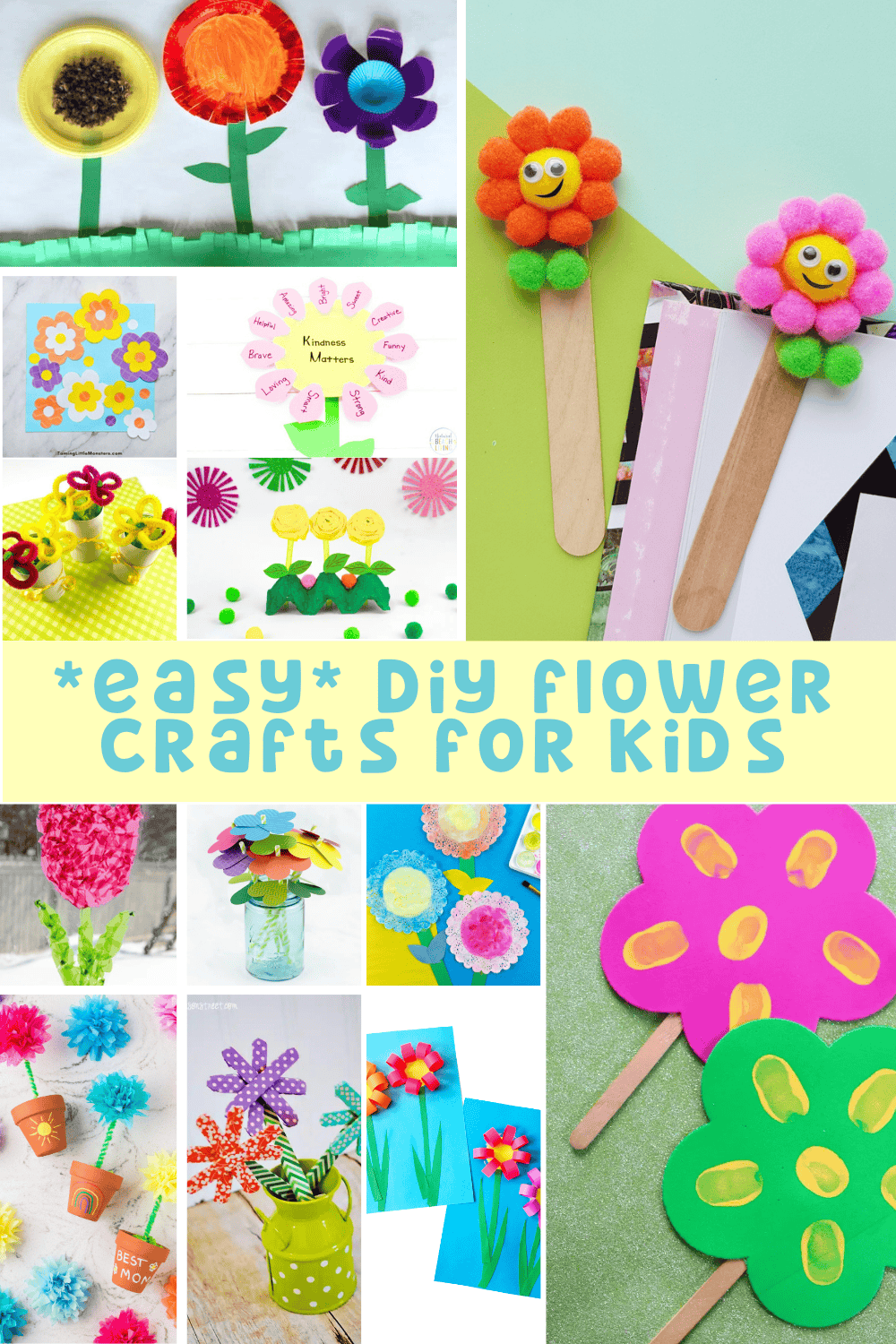 19+ *Easy* DIY Flower Crafts for Kids - Marley Doodle Digital