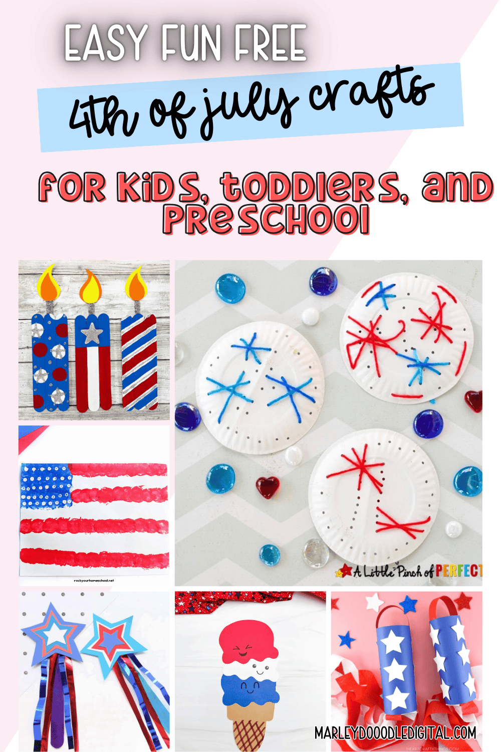 21+ Easy DIY 4th of July Crafts for Kids - Marley Doodle Digital