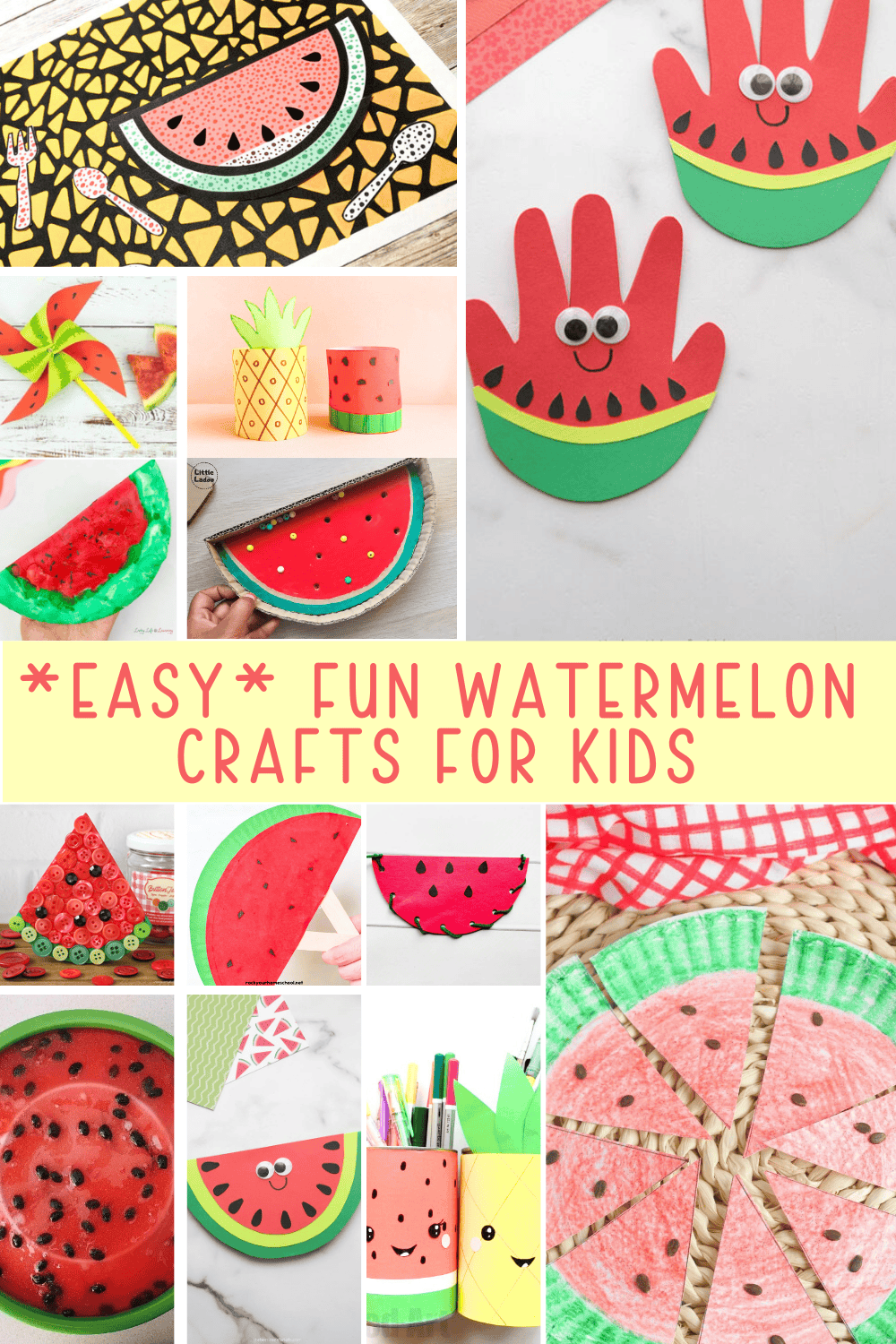 19+ Fun and Easy Watermelon Crafts for Kids - Marley Doodle Digital