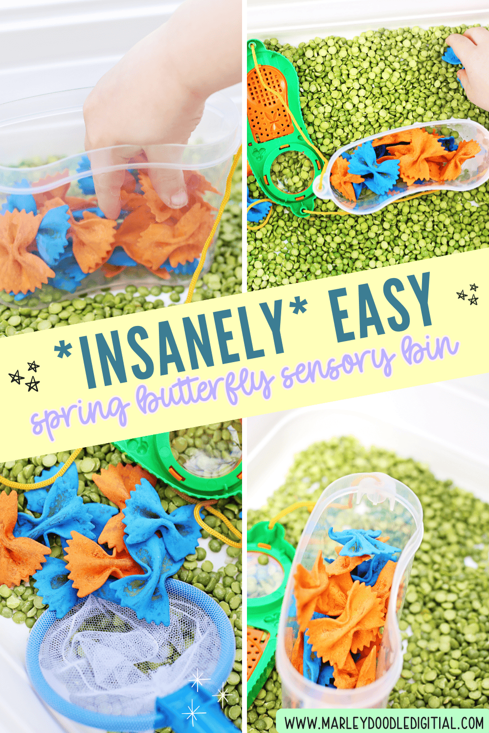 Catching Butterflies Sensory Bin (Easy Spring Idea!) - Marley Doodle ...