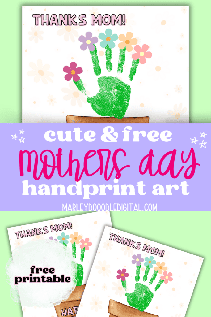 Cute Mother's Day Handprint Art - Marley Doodle Digital