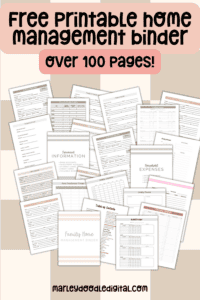 Free Printable Home Management Binder (Over 100 pages!) - Marley Doodle ...