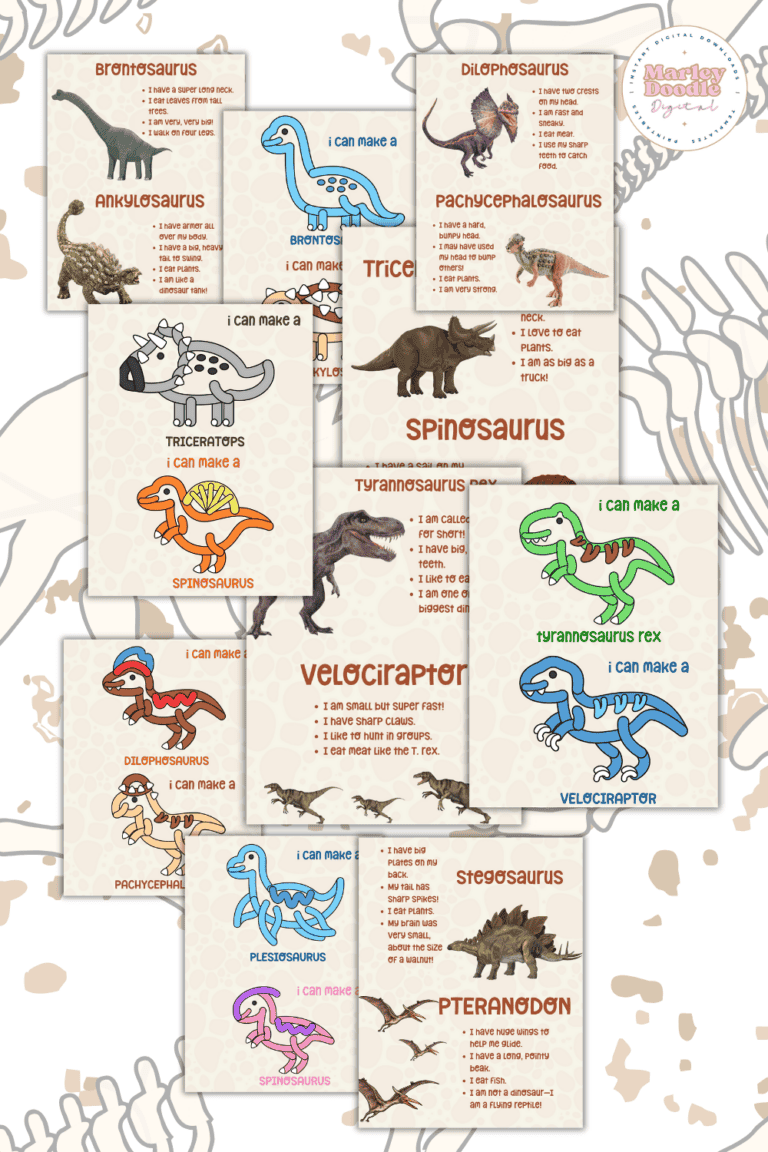 31+ Easy and Fun Dinosaur Crafts and Activities - Marley Doodle Digital
