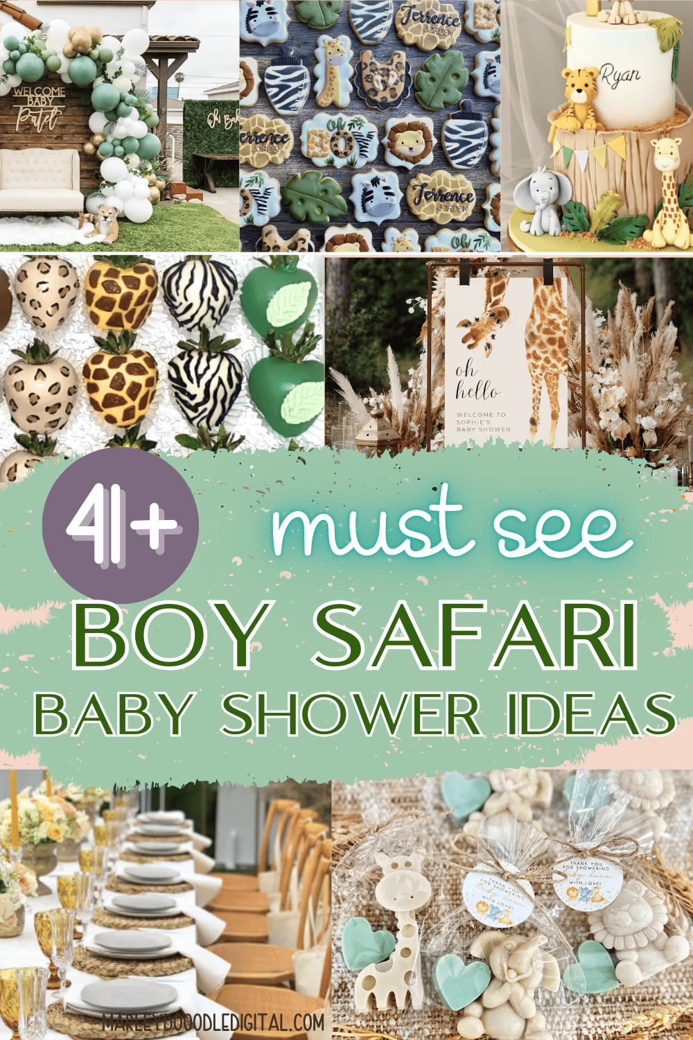 22+ Sweet Boy Safari Baby Shower Ideas (That Are Stunning!) - Marley ...