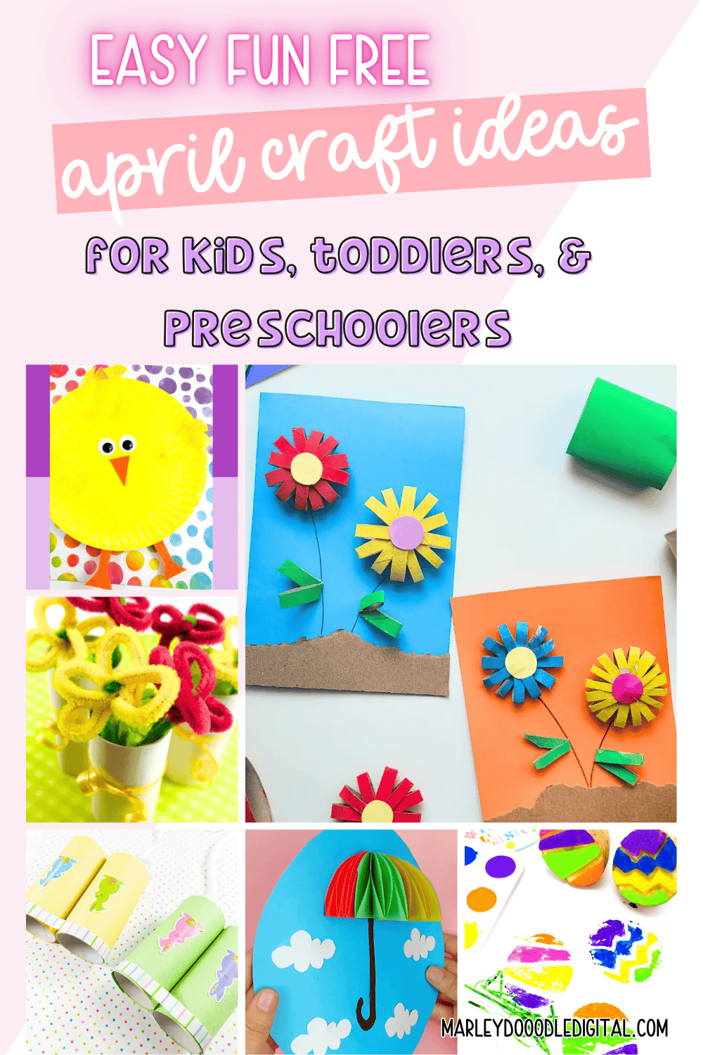 26+ Fun and Festive April Crafts for Kids - Marley Doodle Digital